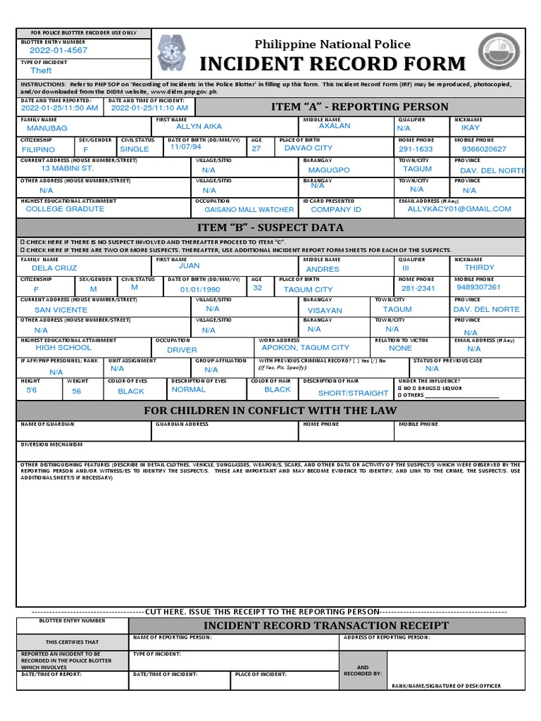 Irf Example | PDF | Justice | Crime & Violence