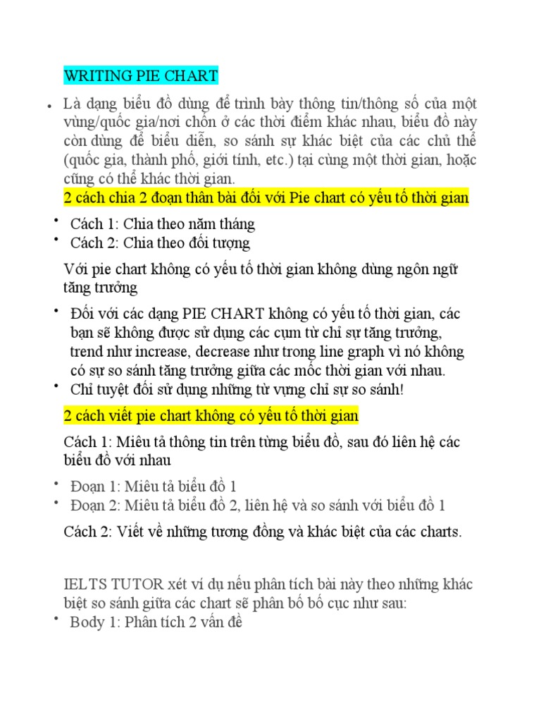 Writing Pie Chart | PDF
