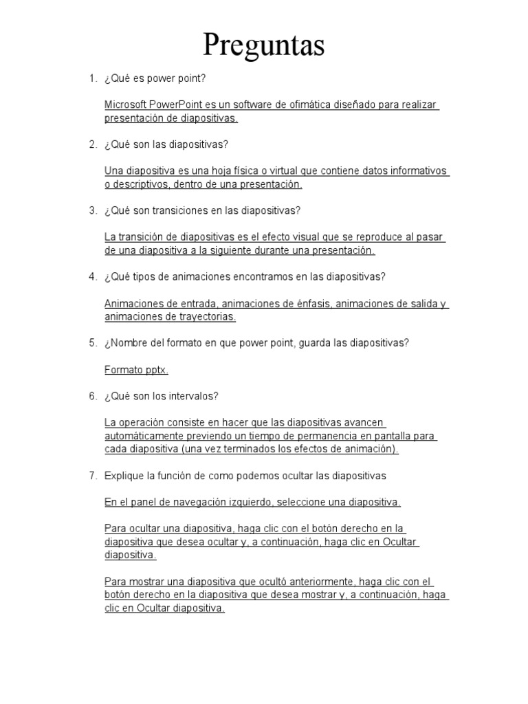 Preguntas | PDF | Microsoft PowerPoint | Ingeniería de software