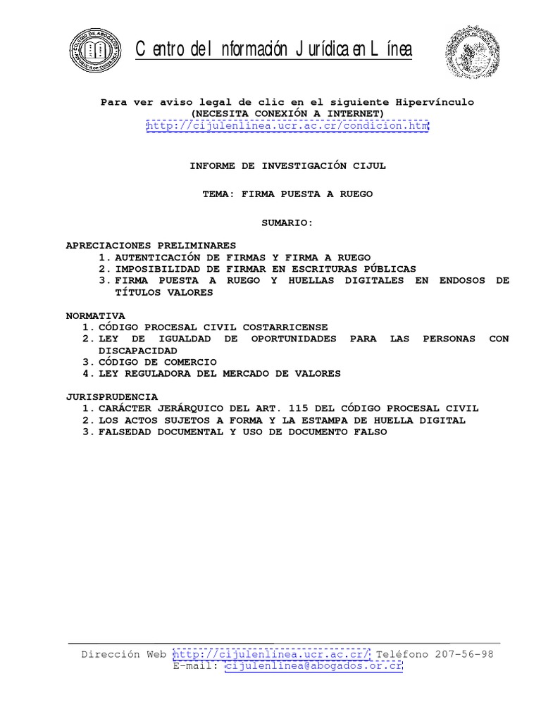 Firma a Ruego: Aspectos Legales y Prácticos | PDF | Demanda judicial ...