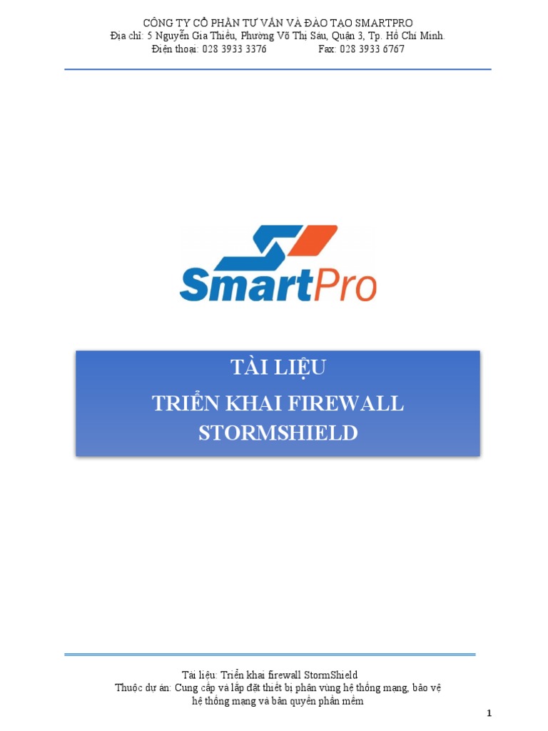 Trien Khai Firewall StormShield | PDF