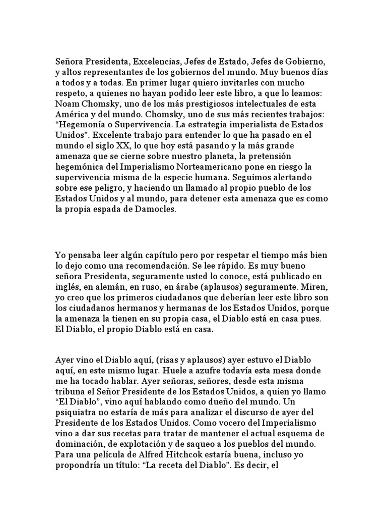 Discurso de Hugo Chávez Frías (2006 | PDF | Venezuela | Consejo de ...