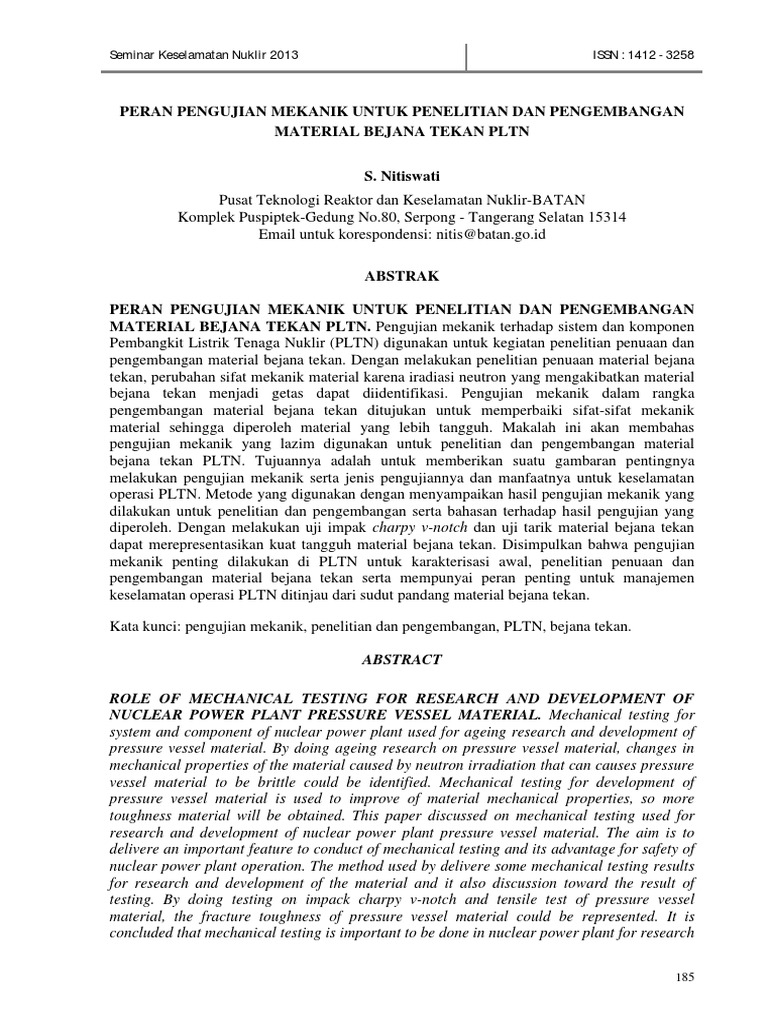 Pengujian Mekanik Bejana Tekan | PDF | Teknologi & Rekayasa