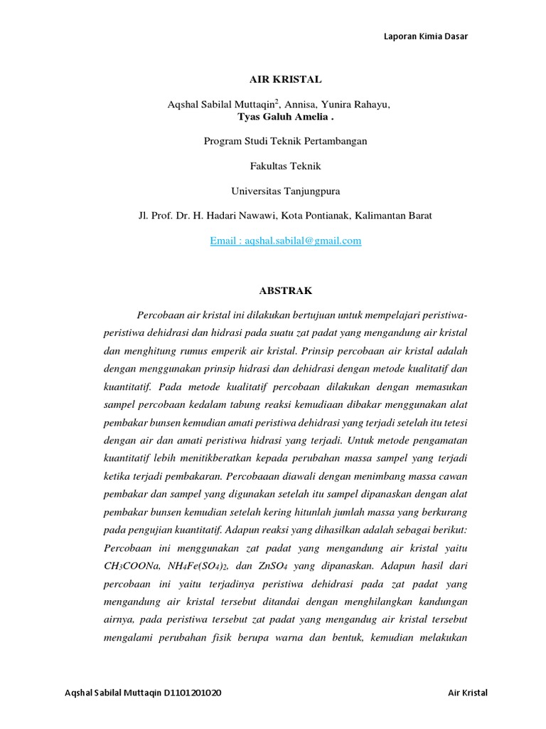 Laprak Kimia Modul 1 | PDF