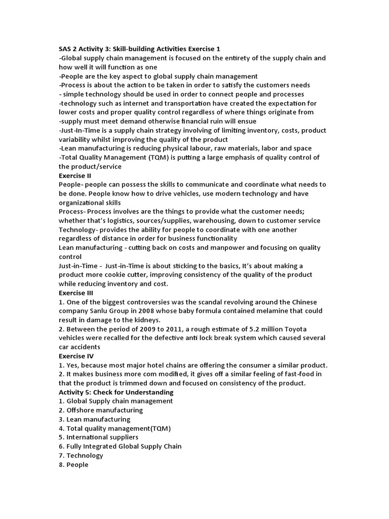 Global Supply Chain Management Insights | PDF | Supply Chain | Supply ...