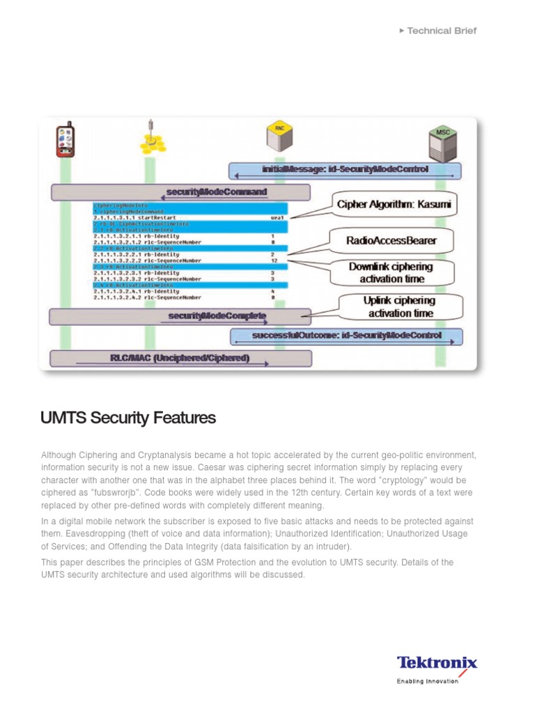 UMTS Security Features | PDF | Cryptography | Gsm