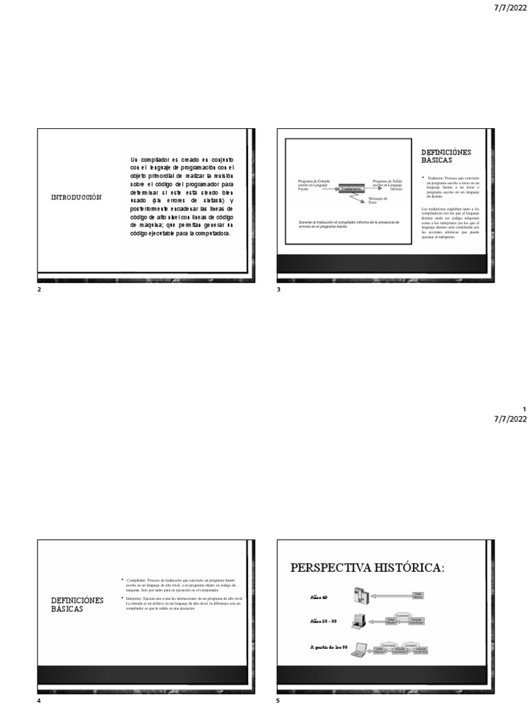 Introducción A La Traducción y Estructura Del Compilador | PDF ...
