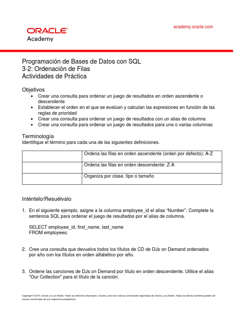 DP 3 2 Practice Esp | PDF | SQL | Programación de computadoras