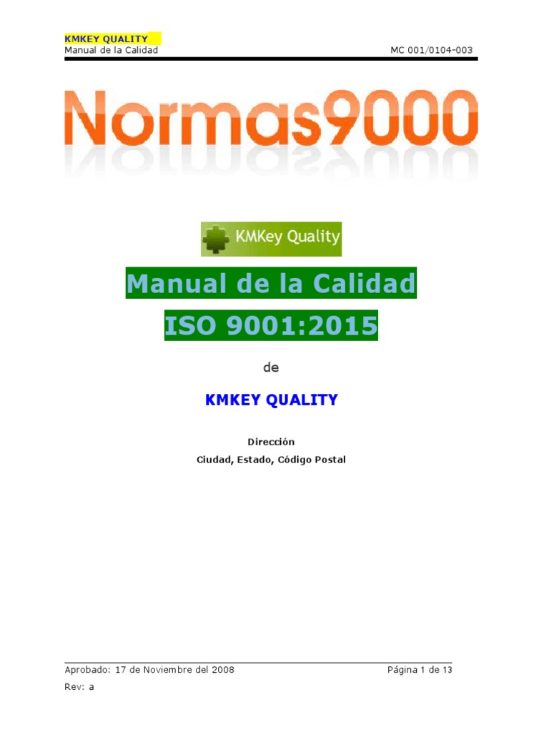 Manual de Calidad - v4 | PDF | Calidad (comercial) | Gestión de la calidad