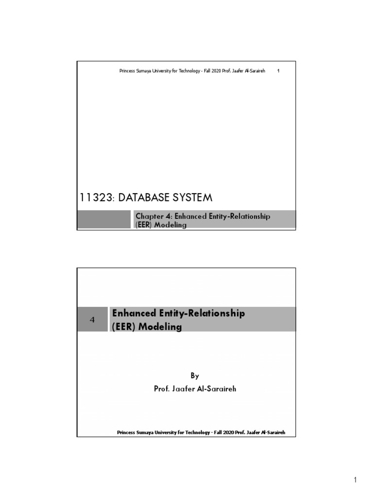 04 Chapter 04 Enhanced Entity Relationship Eer Modeling Pdf Inheritance Object Oriented