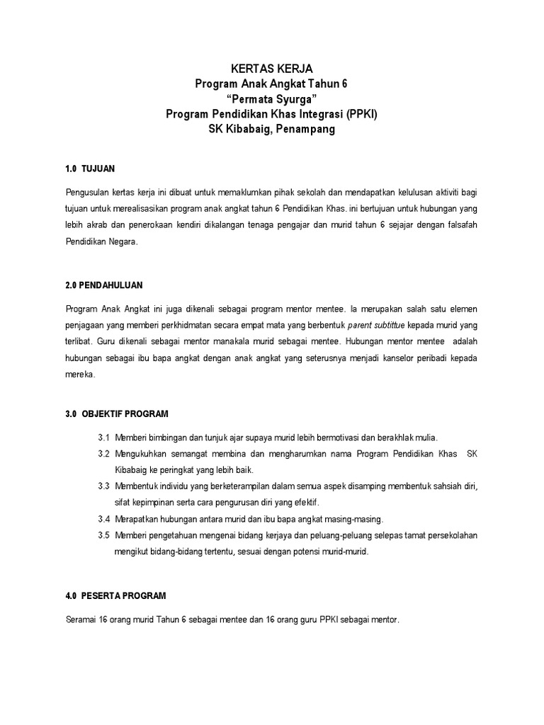 Kertas Kerja Permata Syurga | PDF