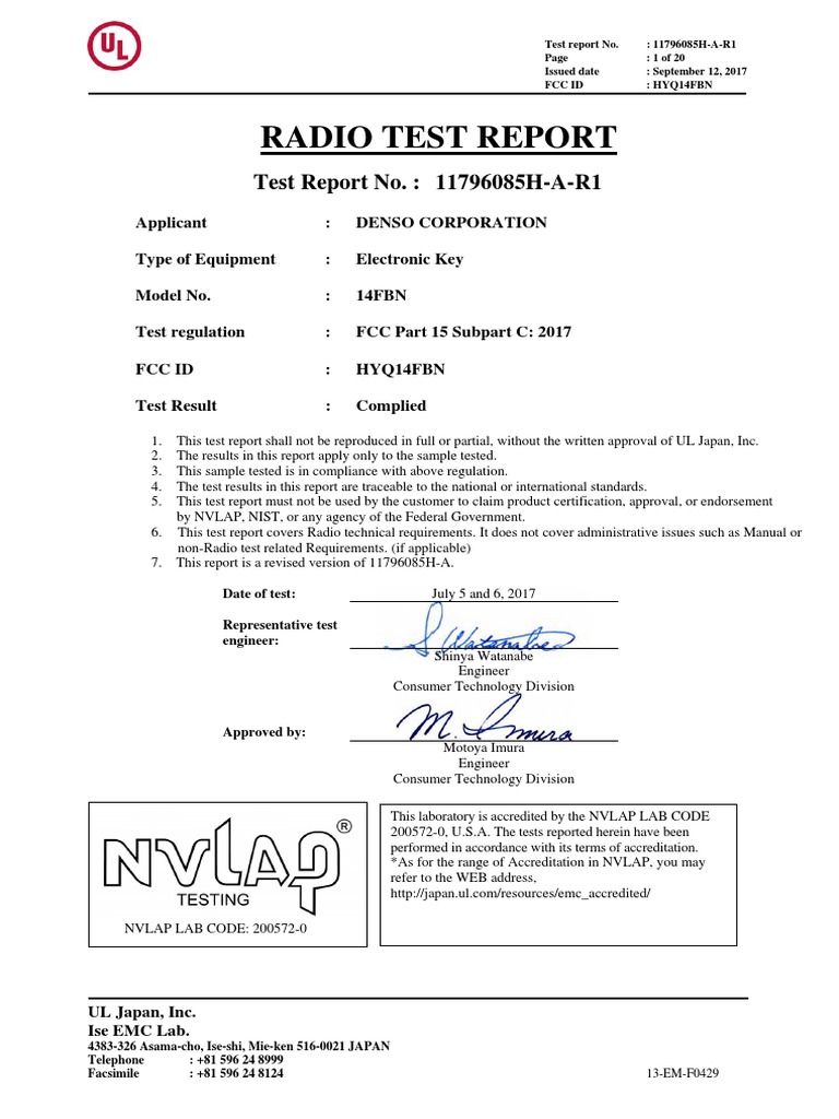 03 FCC Test Report DSC 3558011 | PDF | Antenna (Radio) | Hertz