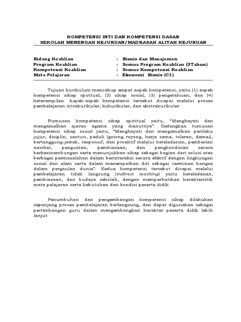 C1. Ekonomi Bisnis | PDF