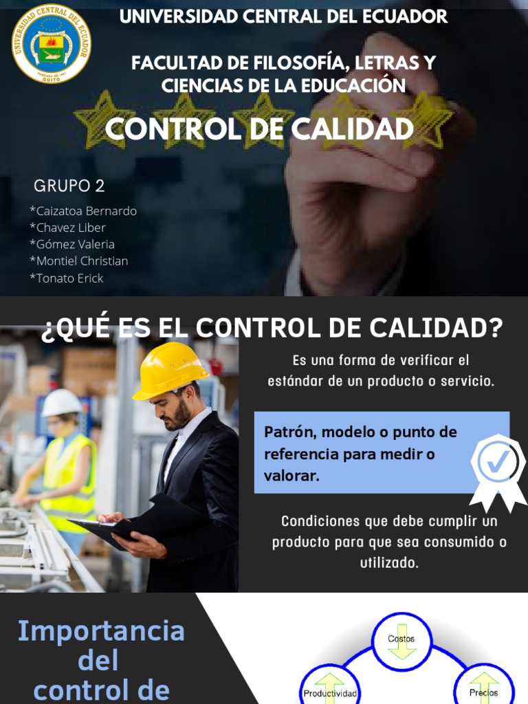 Control de Calidad | PDF | Calidad (comercial) | Sistema de manejo de ...