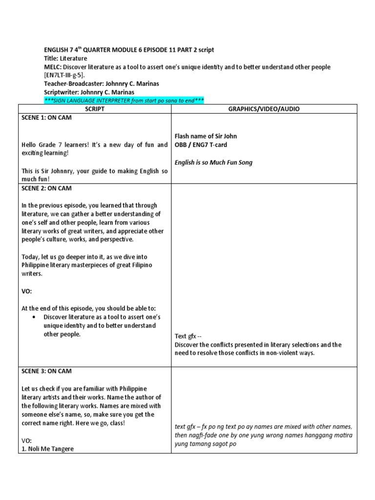Episode 11 Part 2 4th Quarter Module 6 | PDF | Foods | Cuisine