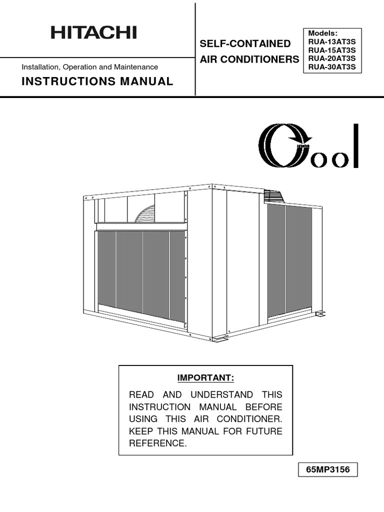 Hitachi Installation, Operation and Maintenance Manual | PDF ...