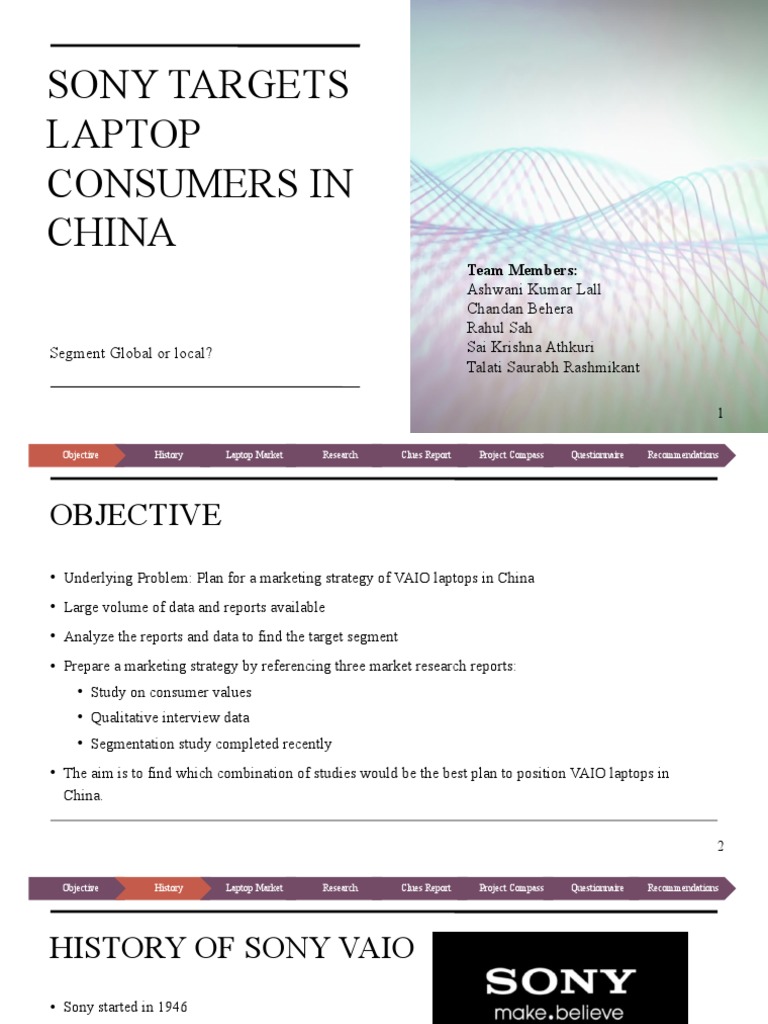 Targeting Fashion and Family Consumers: A Marketing Strategy for Sony ...