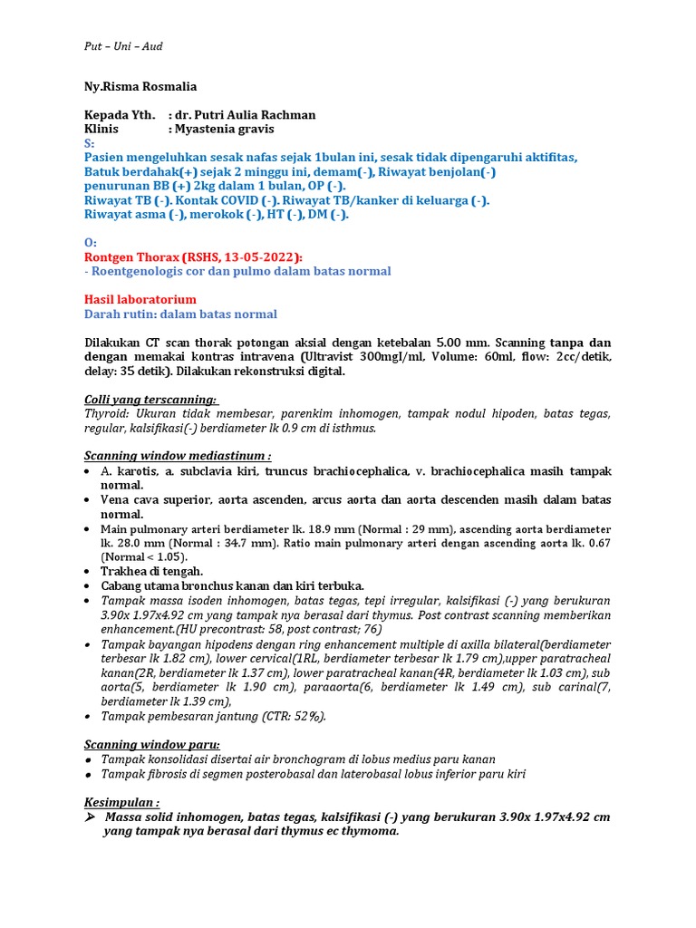 Risma, Myatenia Gravis | PDF