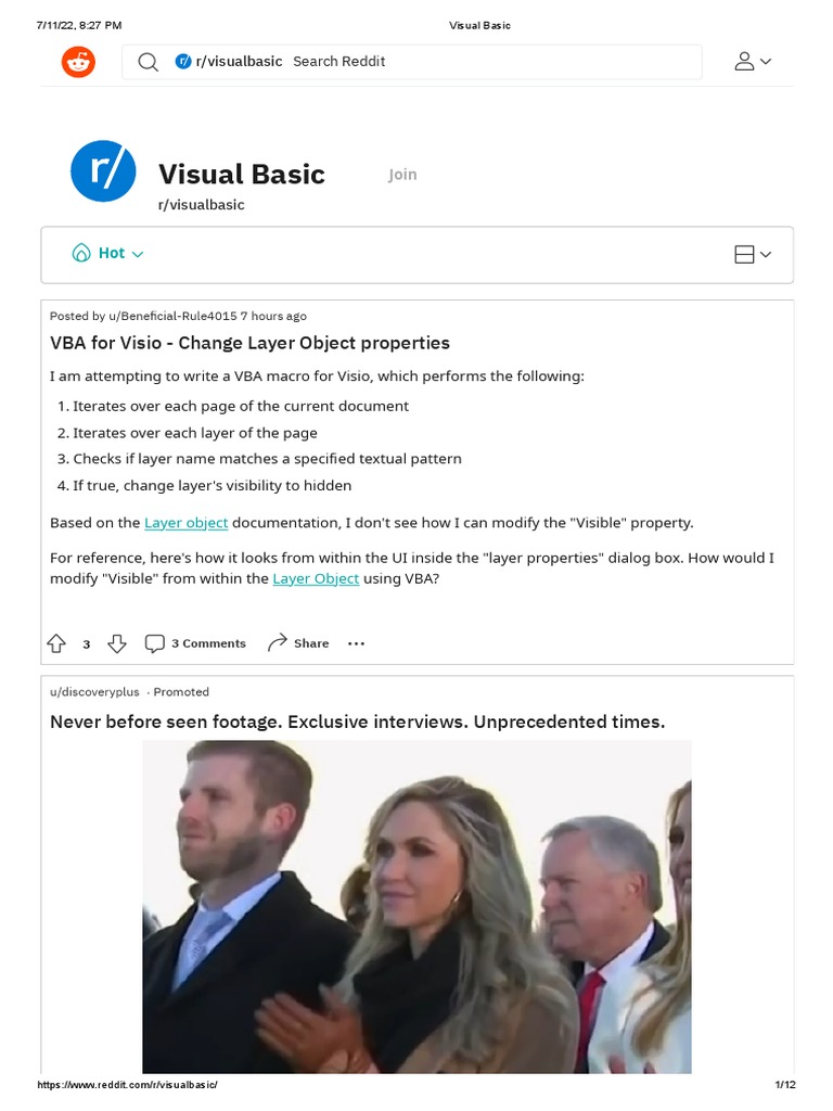 Visual Basic: VBA For Visio - Change Layer Object Properties | PDF | Visual Basic For ...