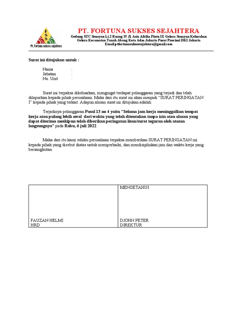 Surat SP | PDF | Karier & Perkembangan