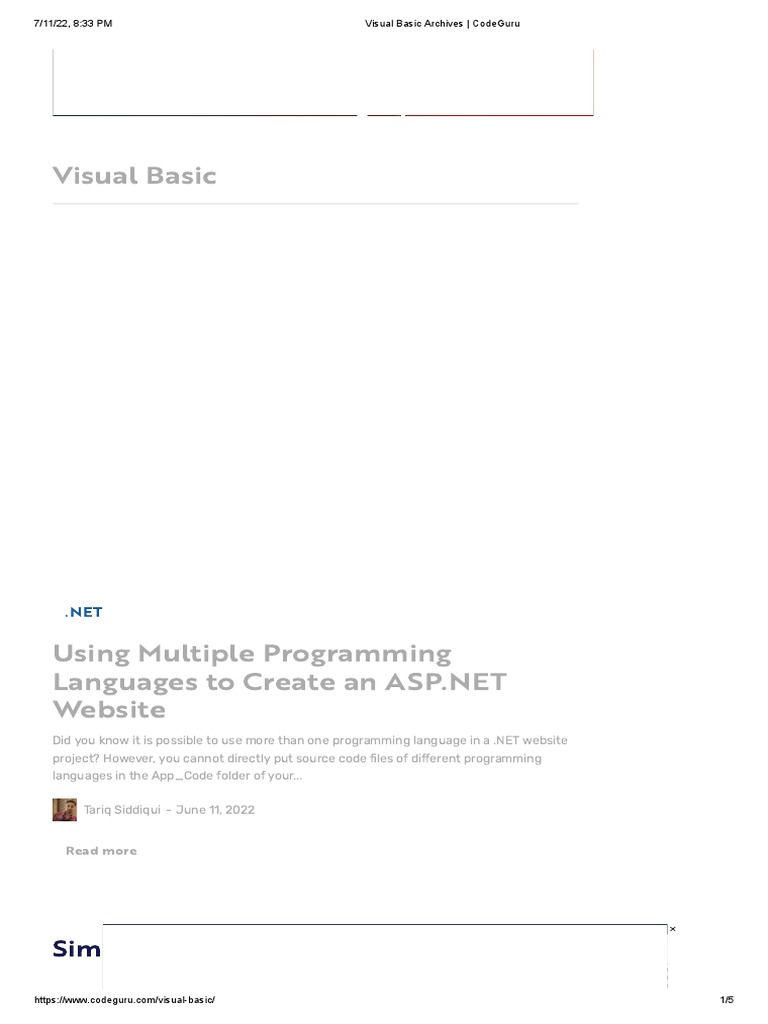 Visual Basic Archives Codeguru Pdf Visual Basic Net Microsoft Sql Server