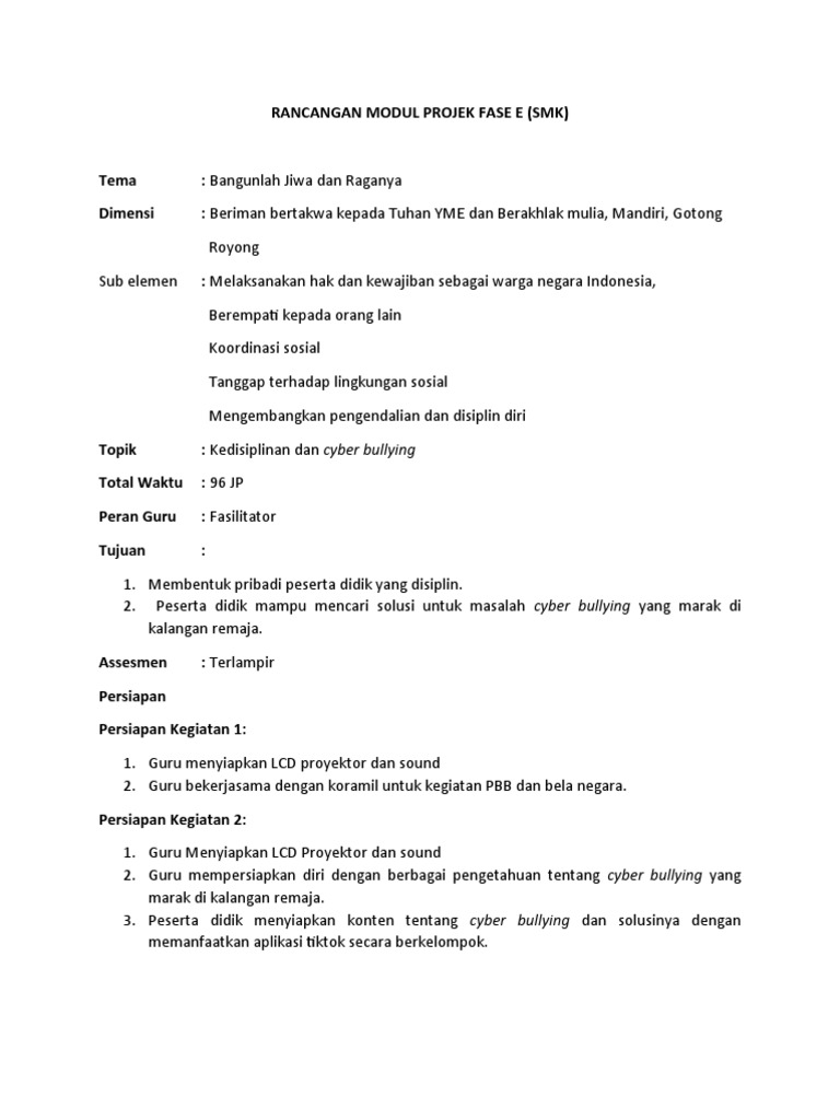 Modul Projek Fase e | PDF