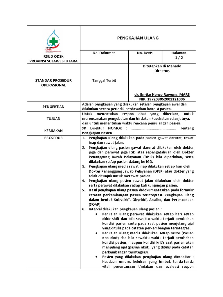 SPO PP - Pengkajian Ulang | PDF
