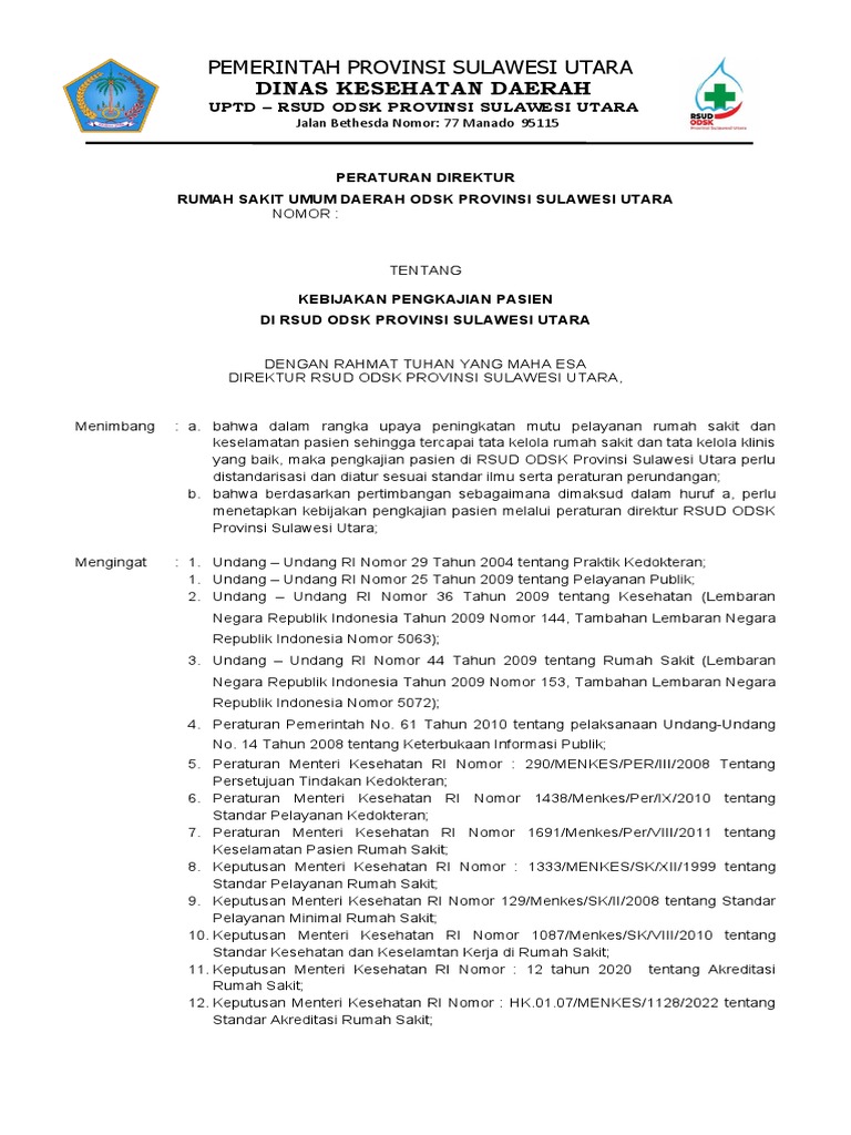 Kebijakan PP Rsud Odsk 1 | PDF Kebijakan PP Rsud Odsk 1 | PDF
