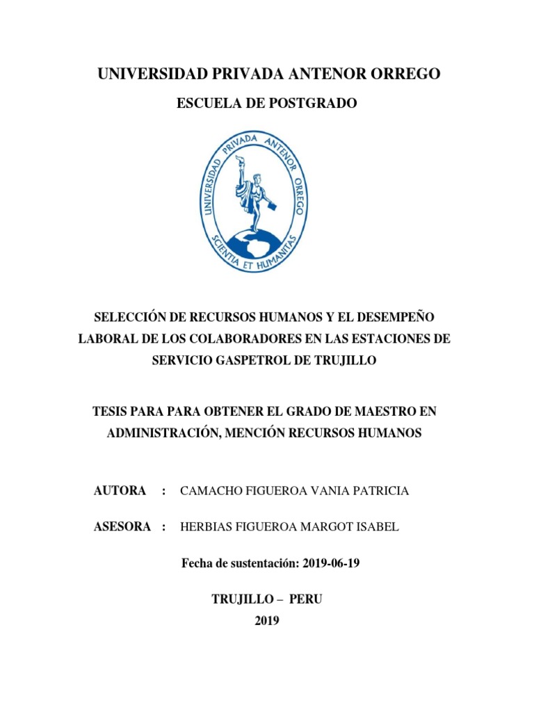 Tesis - Upao - Seleccion - Rep - Maest - Adm - Vania - Camacho | PDF ... Tesis - Upao - Seleccion - Rep - Maest - Adm - Vania - Camacho | PDF ...