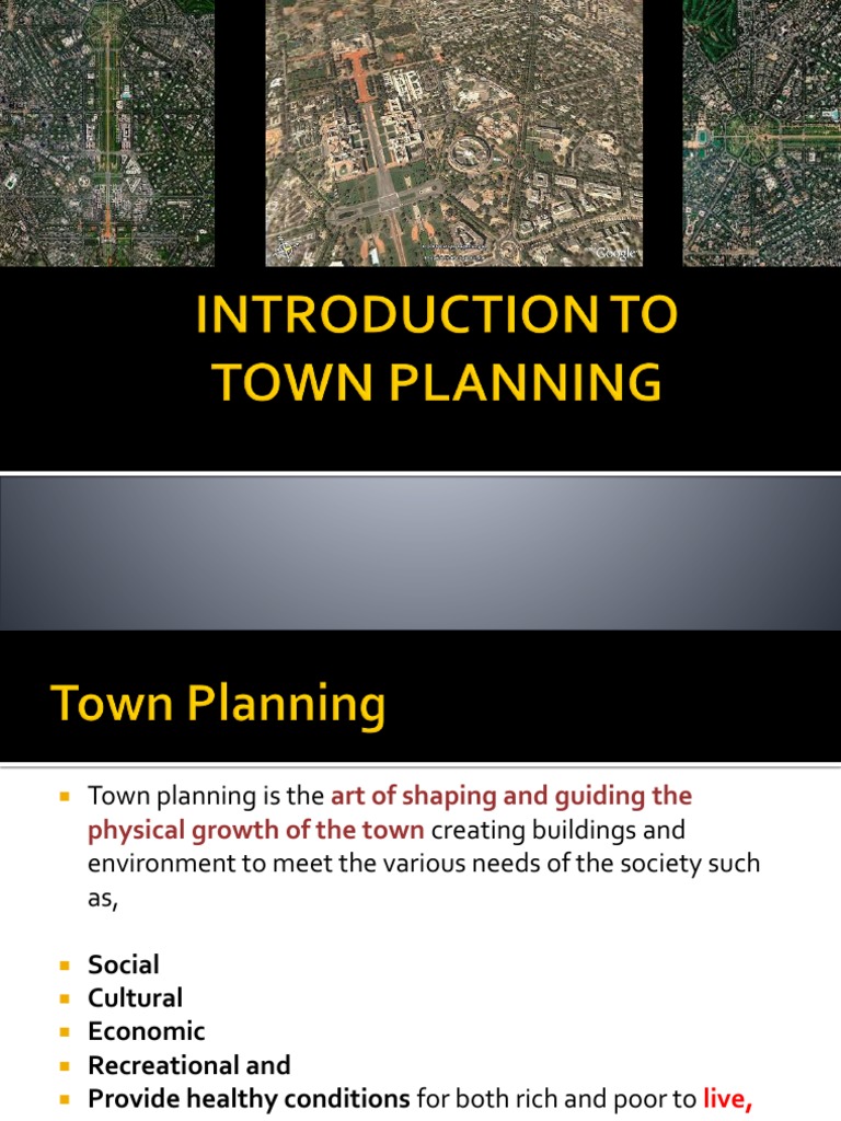 01 Introduction To Town Planning | PDF | Parks | Slum