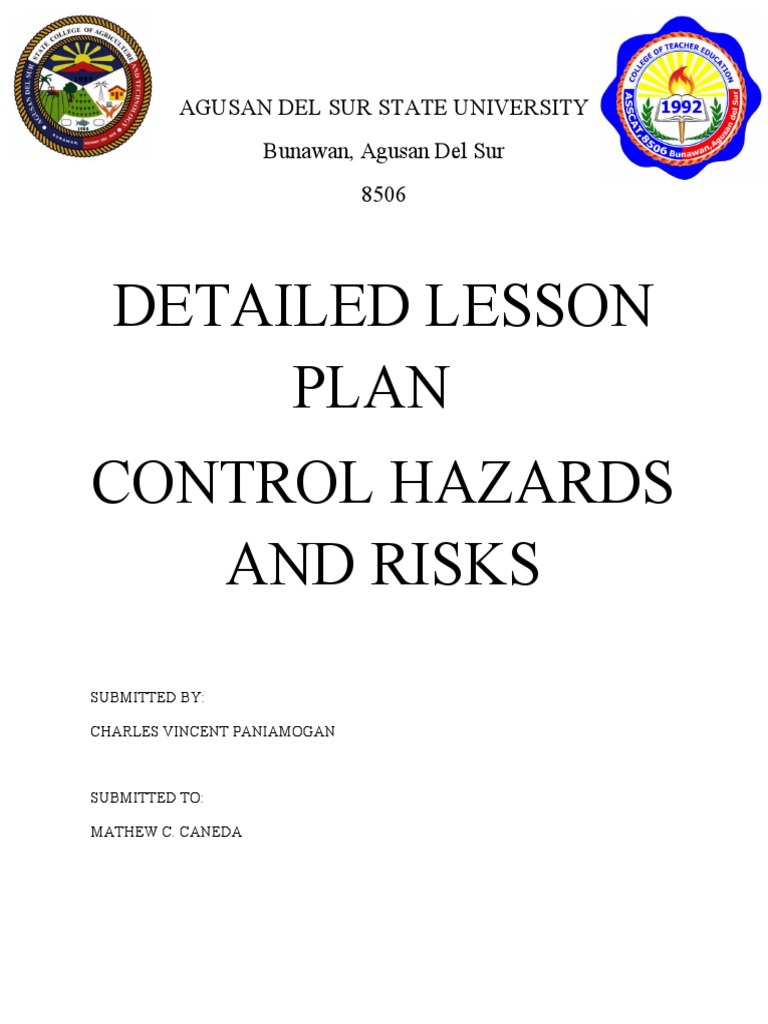 Control Hazards & Risks Lesson Plan | PDF | Risk | Hazards