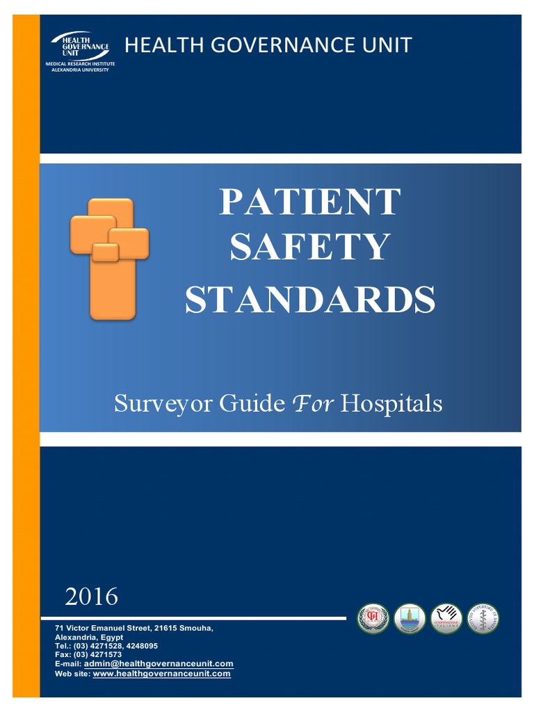 Patient Safety Standards Surveyor Guide For Hospitals | PDF | Health ...