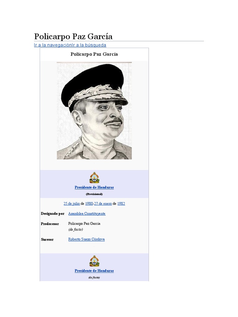 Policarpo Paz García | PDF | Gobierno