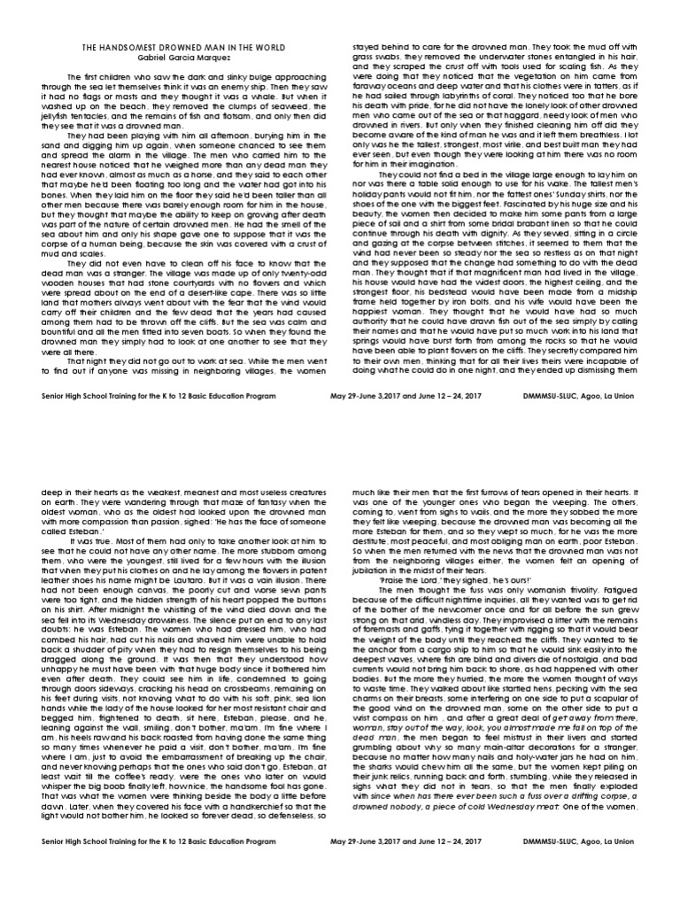 The Handsomest Drowned Man in The World | PDF