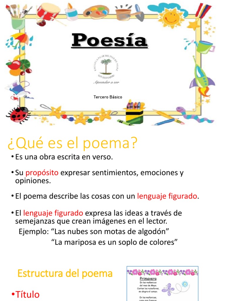 La Poesía Clase Explicativa | PDF | Artes del Lenguaje y Comunicación ...