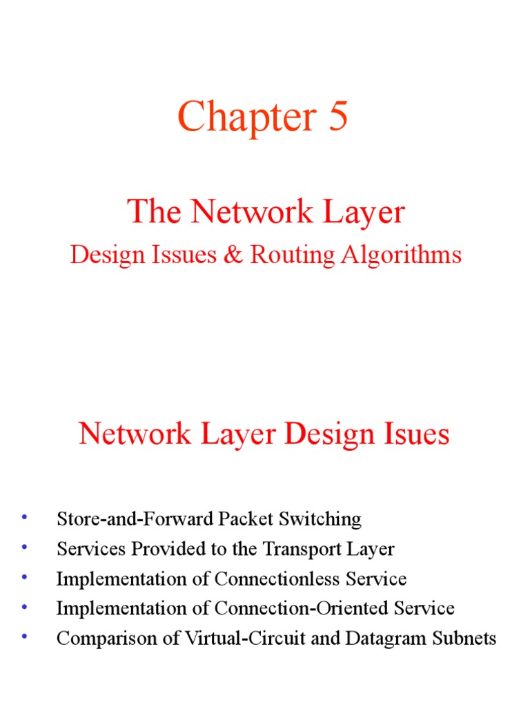 The Network Layer Design Issues And Routing Algorithms Pdf Routing Computer Network