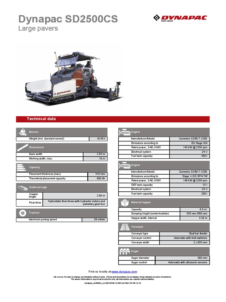 Dynapac sd2500cs En-20210708.121507 | PDF | Engines | Land Vehicles
