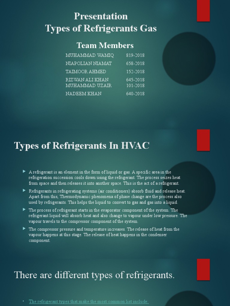 Types of Refrigerant Gases Explained | PDF | Chlorofluorocarbon ...