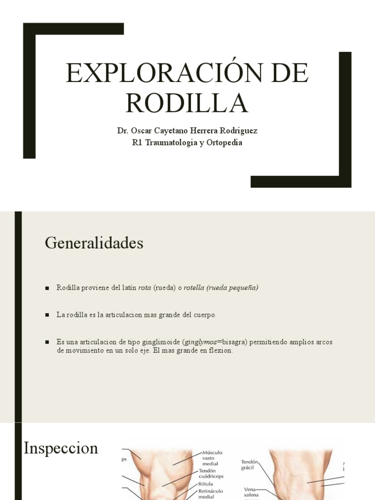 Exploracion de rodilla | PDF