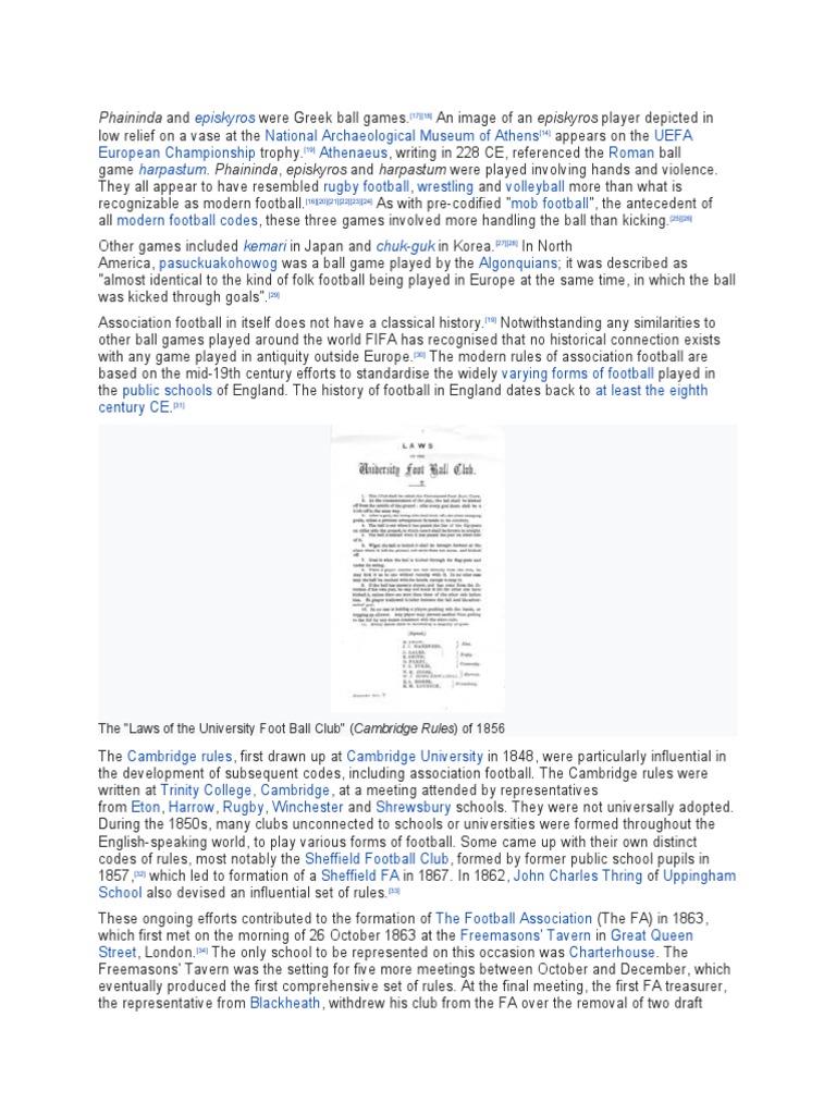 Episkyros Harpastum: Phaininda and | PDF | Association Football | Team ...