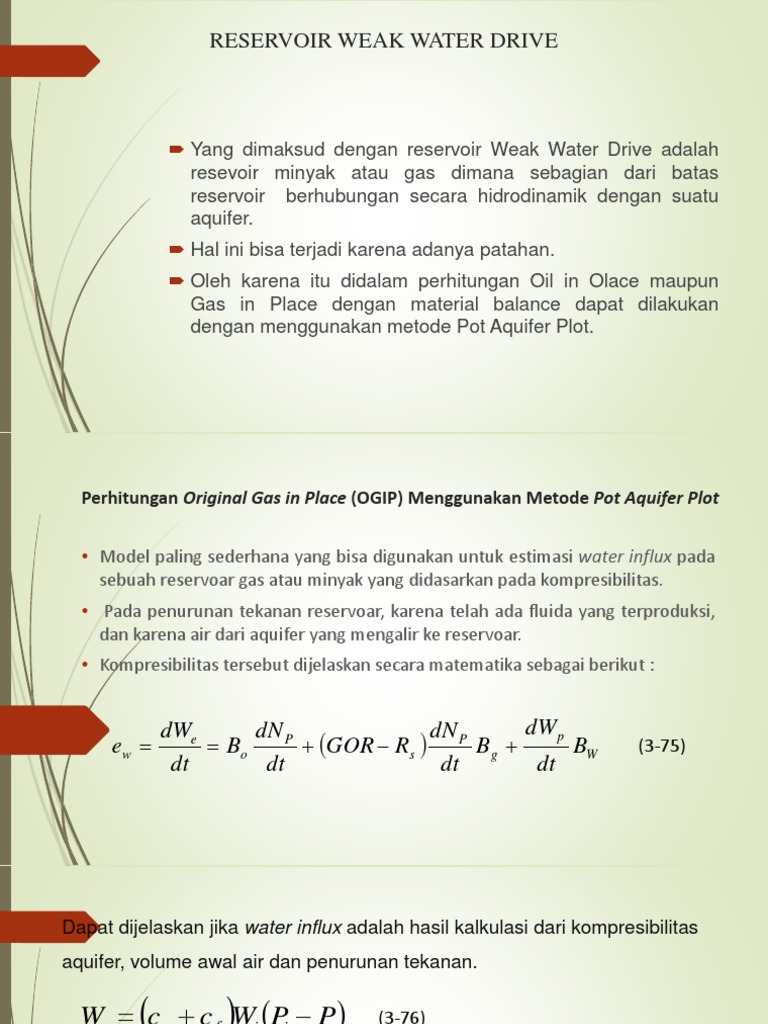 Metode Pot Aquifer Plot untuk Reservoir | PDF | Metode & Bahan Ajar