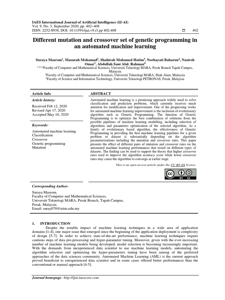 Genetic Programming in Automated ML | PDF | Machine Learning ...