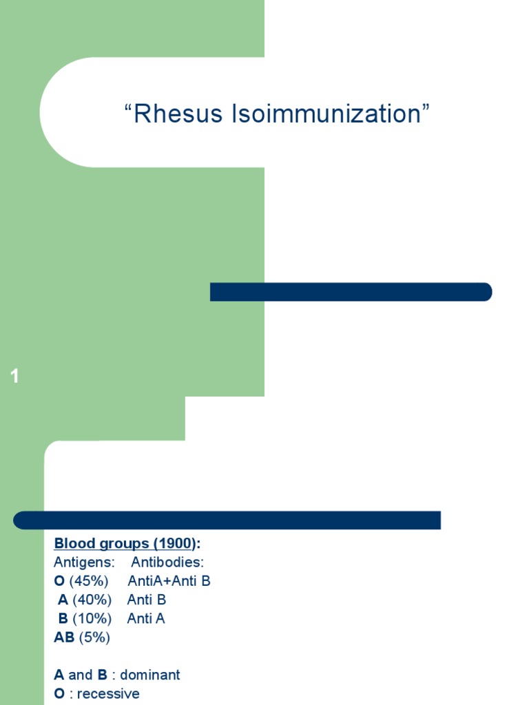 Rhesus Isoimmunisation | PDF | Medical Specialties | Antibody