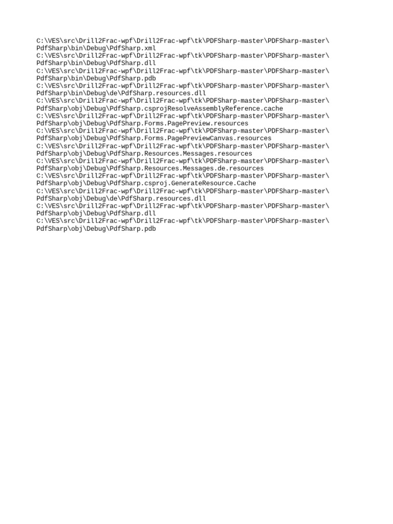 PdfSharp Csproj FileListAbsolute | PDF