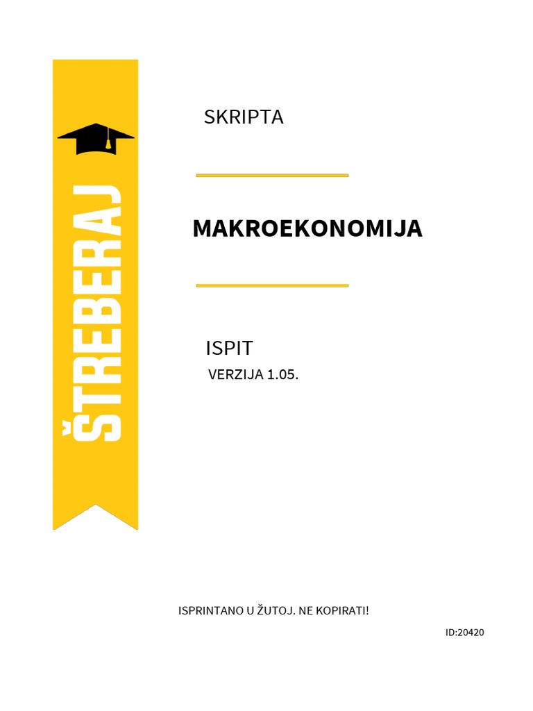 Makroekonomija - Skripta Prema Knjizi | PDF