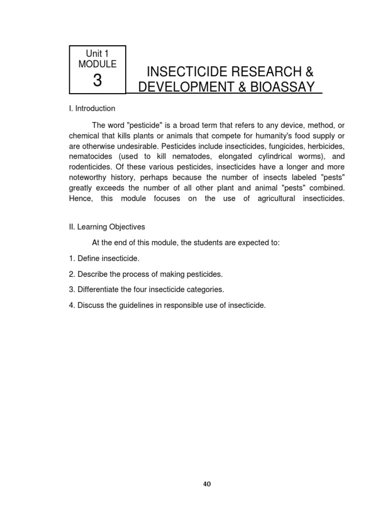 03.insecticide Research and Bioassay | PDF | Pesticide | Pest Control