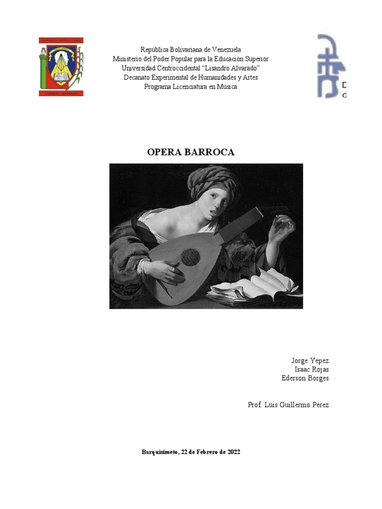 Opera Barroca | PDF | Ópera | Musica barroca