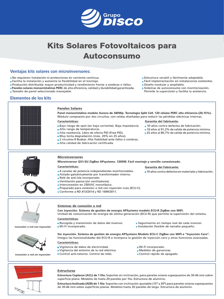 Flyer Kits Fotovoltaicos | PDF | Panel solar | Fotovoltaica