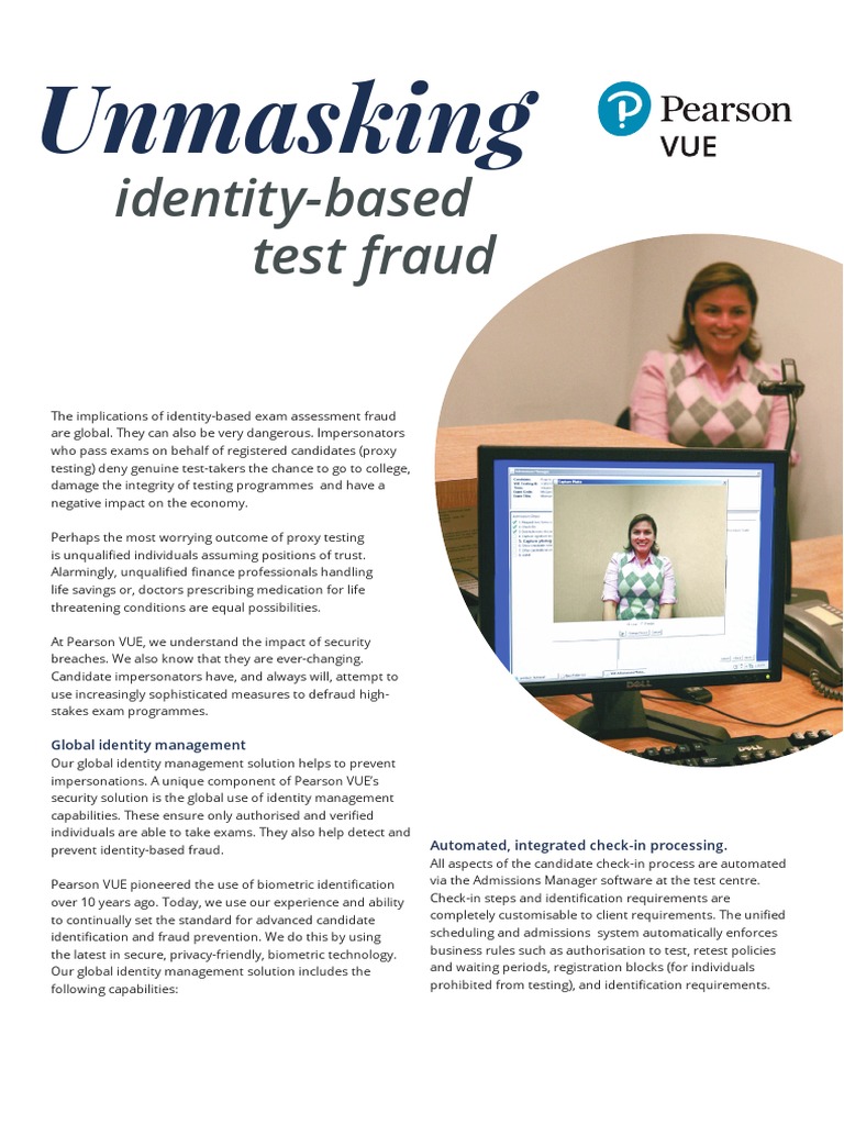 Identity-Based Test Fraud: Unmasking | PDF | Identity Document | Biometrics Identity-Based Test Fraud: Unmasking | PDF | Identity Document | Biometrics