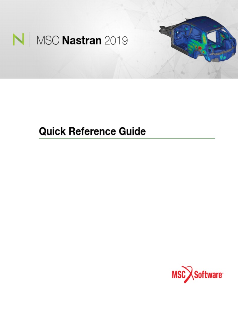 MSC Nastran 2019 Quick Reference Guide | PDF | Trademark | Documentation